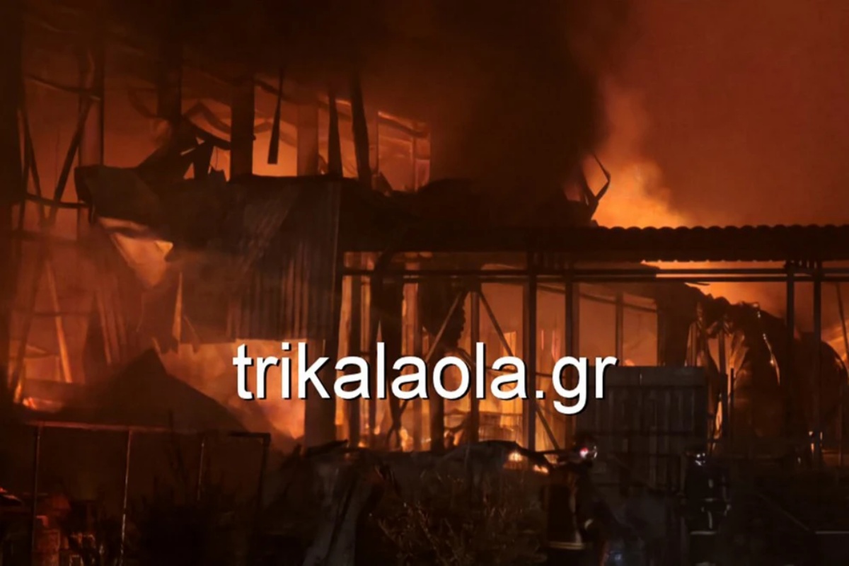 Τρίκαλα: Μεγάλη φωτιά στη μπισκοτοβιομηχανία ΒΙΟΛΑΝΤΑ – Αγνοούνται 5 ...
